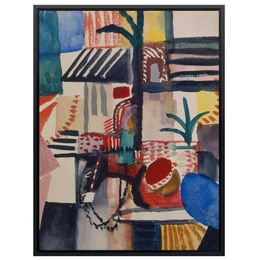 Bilderwelten Leinwandbild - Hochformat August Macke - Mann mit Esel