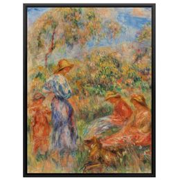 Bilderwelten Leinwandbild - Hochformat Auguste Renoir - Landschaft mit Frauen und Kind