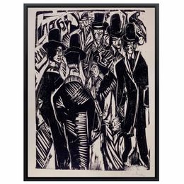 Bilderwelten Leinwandbild - Hochformat Ernst Ludwig Kirchner - Stra&szlig;enszene