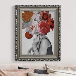Bilderwelten Leinwandbild mit Barockrahmen Gartenparty im Kopf II