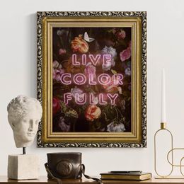 Bilderwelten Leinwandbild mit Barockrahmen Live Color Fully