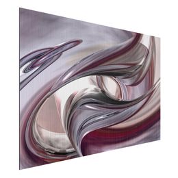 Bilderwelten Alu Dibond Outdoor Bild violett Abstrakt 3D-Effekt - Illusionary - Deko Wohnzimmer Schlafzimmer