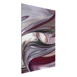 Bilderwelten Alu Dibond Outdoor Bild violett Abstrakt 3D-Effekt - Illusionary - Deko Wohnzimmer Schlafzimmer