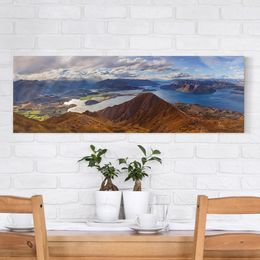 Bilderwelten Leinwandbild - Panorama Roys Peak in Neuseeland