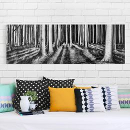 Bilderwelten Leinwandbild - Panorama Geisterwald