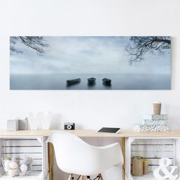 Bilderwelten Leinwandbild - Panorama Ruhe auf dem See