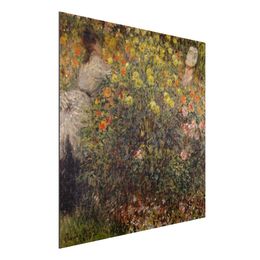 Bilderwelten Alu-Dibond Outdoor Bild Claude Monet - Blumengarten