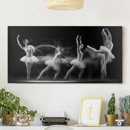 Bilderwelten Leinwandbild - Querformat Ballerina Art Wave