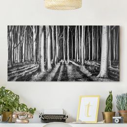 Bilderwelten Leinwandbild - Querformat Geisterwald
