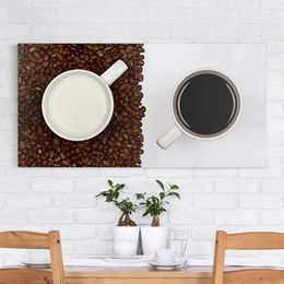 Bilderwelten Leinwandbild - Querformat Milchkaffee