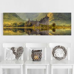 Bilderwelten Leinwandbild - Panorama Kilchurn Castle in Schottland