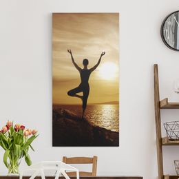 Bilderwelten Leinwandbild - Hochformat Yoga