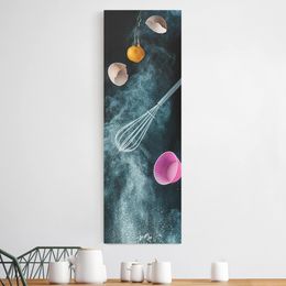 Bilderwelten Leinwandbild - Hochformat Chaos in der K&uuml;che
