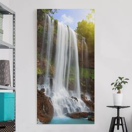 Bilderwelten Leinwandbild - Hochformat Waterfalls