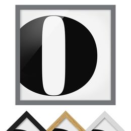 Bilderwelten Bild mit Rahmen - Quadrat Antiqua Letter O