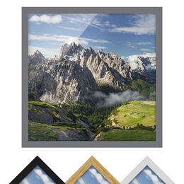 Bilderwelten Bild mit Rahmen - Quadrat Italienische Alpen