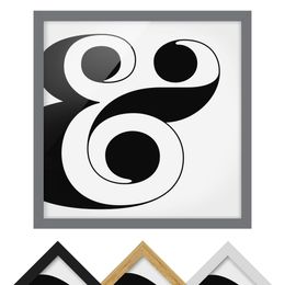 Bilderwelten Bild mit Rahmen - Quadrat Antiqua Letter &