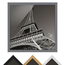 Bilderwelten Bild mit Rahmen - Quadrat Eiffelturm