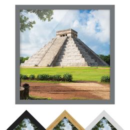 Bilderwelten Bild mit Rahmen - Quadrat El Castillo Pyramide