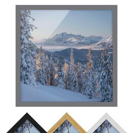 Bilderwelten Bild mit Rahmen - Quadrat Leoganger Steinberge &Ouml;sterreich