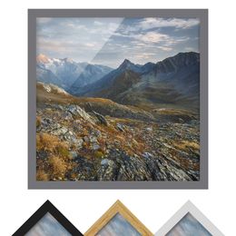 Bilderwelten Bild mit Rahmen - Quadrat Col de Fen&ecirc;tre Schweiz