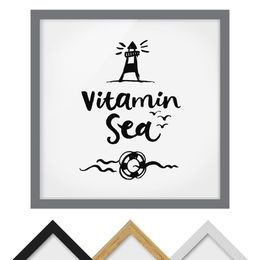 Bilderwelten Bild mit Rahmen - Quadrat Vitamin Sea