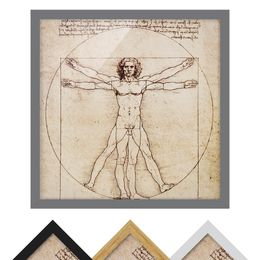 Bilderwelten Bild mit Rahmen - Quadrat Da Vinci