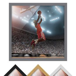 Bilderwelten Bild mit Rahmen - Quadrat Dunking