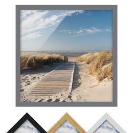 Bilderwelten Bild mit Rahmen - Quadrat Ostsee Strand