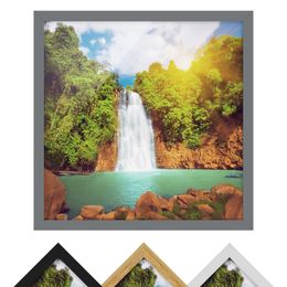 Bilderwelten Bild mit Rahmen - Quadrat Paradies Lagune