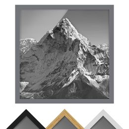 Bilderwelten Bild mit Rahmen - Quadrat Der Himalaya II