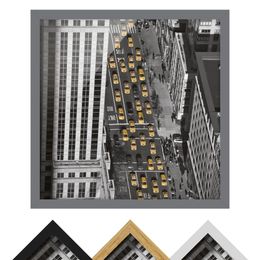 Bilderwelten Bild mit Rahmen - Quadrat Taxiverkehr in Manhattan