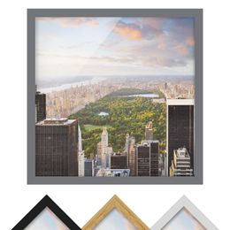 Bilderwelten Bild mit Rahmen - Quadrat Blick &uuml;ber den Central Park