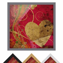 Bilderwelten Bild mit Rahmen - Quadrat Lava Love