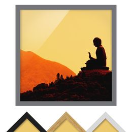 Bilderwelten Bild mit Rahmen - Quadrat Resting Buddha