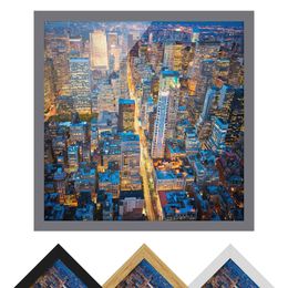 Bilderwelten Bild mit Rahmen - Quadrat Midtown Manhattan