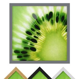 Bilderwelten Bild mit Rahmen - Quadrat Shining Kiwi