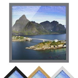 Bilderwelten Bild mit Rahmen - Quadrat Nordisches Paradies