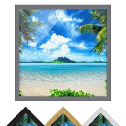 Bilderwelten Bild mit Rahmen - Quadrat Traumurlaub