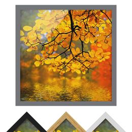 Bilderwelten Bild mit Rahmen - Quadrat Touching the Water