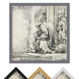 Bilderwelten Bild mit Rahmen - Quadrat Rembrandt van Rijn - Die R&uuml;ckkehr des Sohnes
