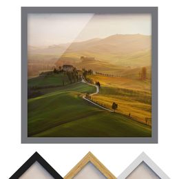 Bilderwelten Bild mit Rahmen - Quadrat Val d'Orcia