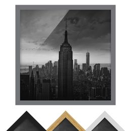 Bilderwelten Bild mit Rahmen - Quadrat New York Rockefeller View