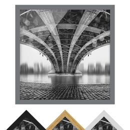 Bilderwelten Bild mit Rahmen - Quadrat Under The Iron Bridge