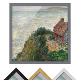 Bilderwelten Bild mit Rahmen - Quadrat Claude Monet - Fischerhaus Petit Ailly