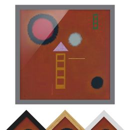 Bilderwelten Bild mit Rahmen - Quadrat Wassily Kandinsky - Beruhigt