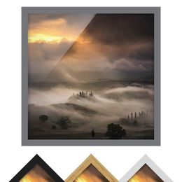 Bilderwelten Bild mit Rahmen - Quadrat Nebelwellen