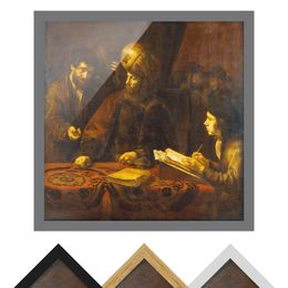 Bilderwelten Bild mit Rahmen - Quadrat Rembrandt van Rijn - Gleichnis von Arbeitern