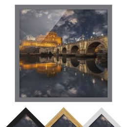 Bilderwelten Bild mit Rahmen - Quadrat Ponte Sant'Angelo in Rom