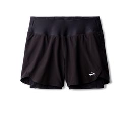 Brooks Chaser 5" 2-in-1 Short 2.0 Bekleidung Damen schwarz xxl